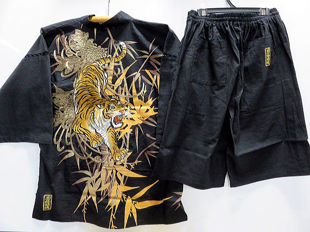 絡繰魂・粋 　和柄　甚平　信長の虎　カラクリ魂