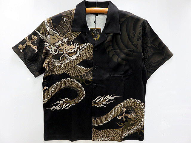 絡繰魂・粋　半袖　極彩シャツ　龍　KARAKURI