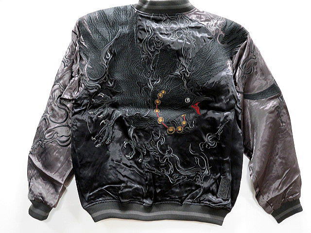 絡繰魂 漆　URUSHI　八咫烏 邂逅　リバーシブルスカジャン　和柄　カラクリ魂  KARAKURI