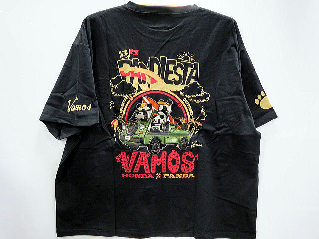 大きいサイズ　HONDA × PANDIESTA　半袖Tシャツ　Vamos Go To The Sea　ホンダ×パンディエスタ