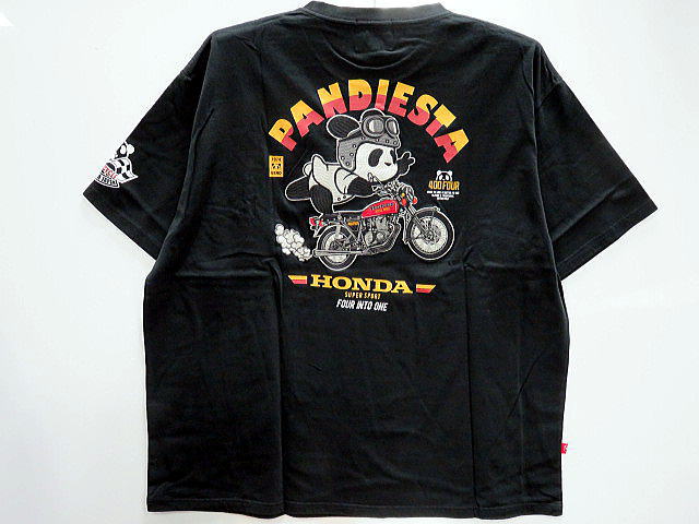 大きいサイズ　HONDA × PANDIESTA　半袖Tシャツ　CB400Four Trick Ride　ホンダ×パンディエスタ