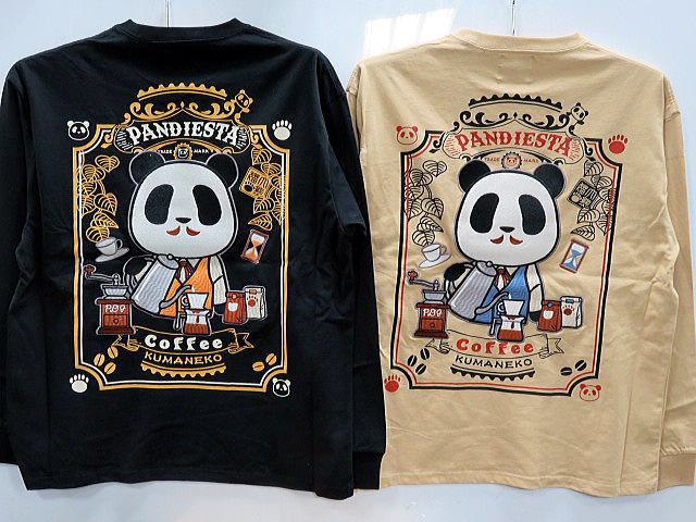 PANDIESTA JAPAN　長袖Tシャツ　熊猫カフェ　パンディエスタ