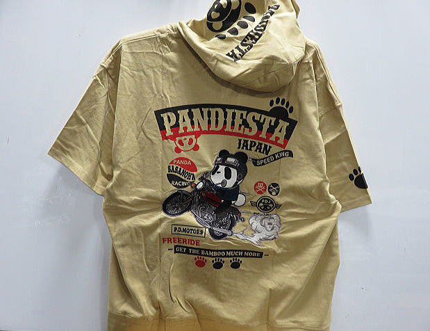 大きいサイズ　PANDIESTA JAPAN　　P.D.MOTERS    半袖パーカー　パンディエスタ