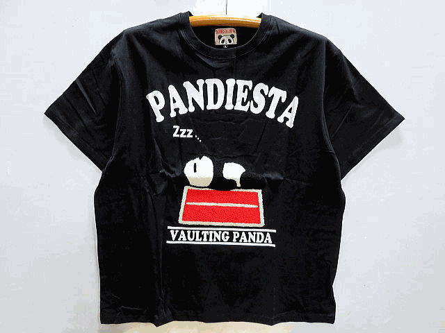 大きいサイズ　PANDIESTA JAPAN　SLEEPINGパンダ刺繍   半袖Tシャツ　パンディエスタ