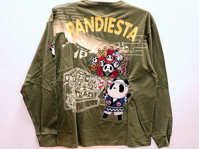 大きいサイズ　PANDIESTA JAPAN　熊猫手　長袖Tシャツ　パンディエスタ
