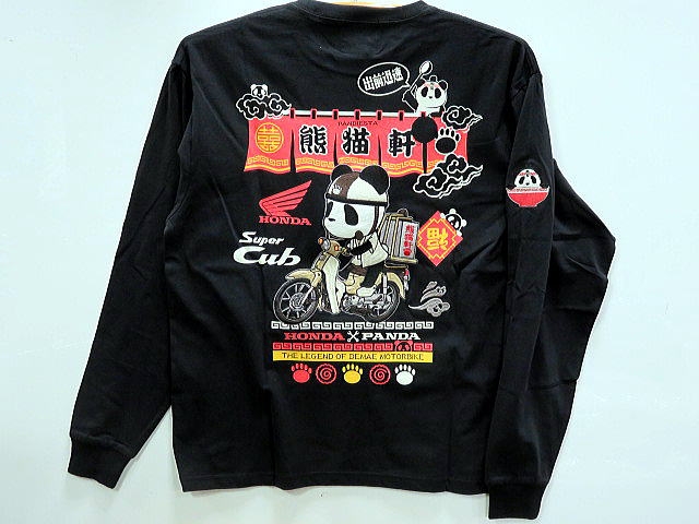 HONDA × PANDIESTA JAPAN　長袖Tシャツ　SUPERCUB50 出前パンダ　ホンダ×パンディエスタ