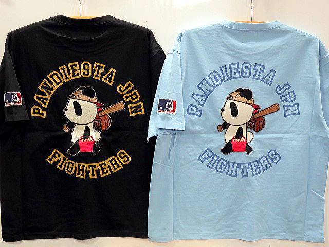 大きいサイズ　PANDIESTA JAPAN　　半袖Tシャツ　ベースボールパンダ　パンディエスタ