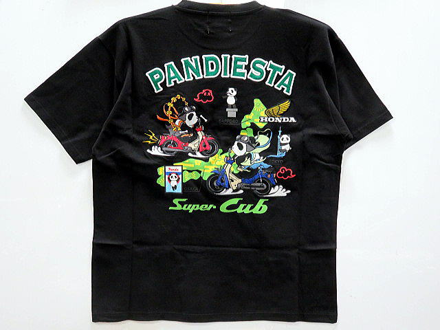 HONDA × PANDIESTA　半袖Tシャツ　スーパーカブ風雷パンダ　ホンダ×パンディエスタ