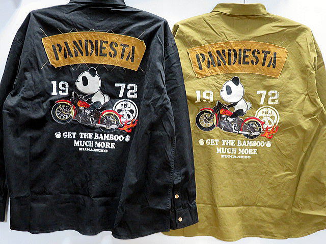 大きいサイズ　PANDIESTA JAPAN　Ride on パンダ　長袖シャツ　パンディエスタ