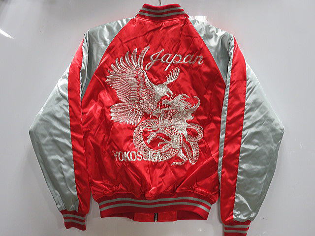スカジャン 鷹竜　日本製本格刺繍のスカジャン ２Lサイズ