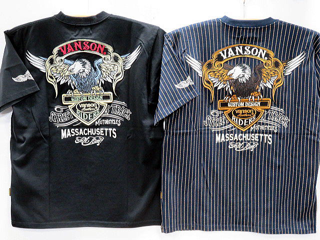 Vanson　半袖Tシャツ　イーグル刺繍