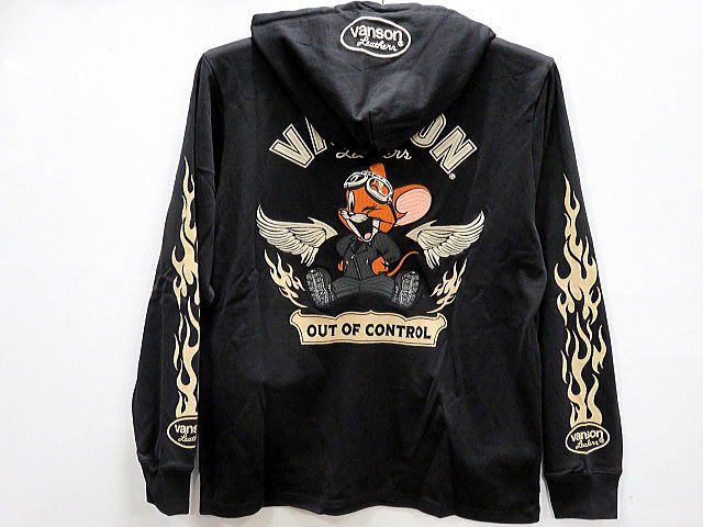 TOM&JERRY × vanson　コラボ天竺ZIPパーカー　トム&ジェリー×VANSON