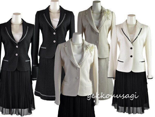 3点組 ホワイトジョーラ【限定特価 7号】小さいサイズ 3点セット スーツ ジャケット＆スカート ２枚 お宮参り 七五三 結婚 式 結納 卒業 入学 卒園 入園 顔合わせ お呼ばれ 食事会 女子会 ママ お洒落 着やせ 母 ヤング ミセス 20代 30代 40代 服装 衣装(sb2u)お受験 面接