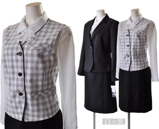 ジャケット付 ベストスーツ 3点セット 高機能 15号 17号19号 大きい