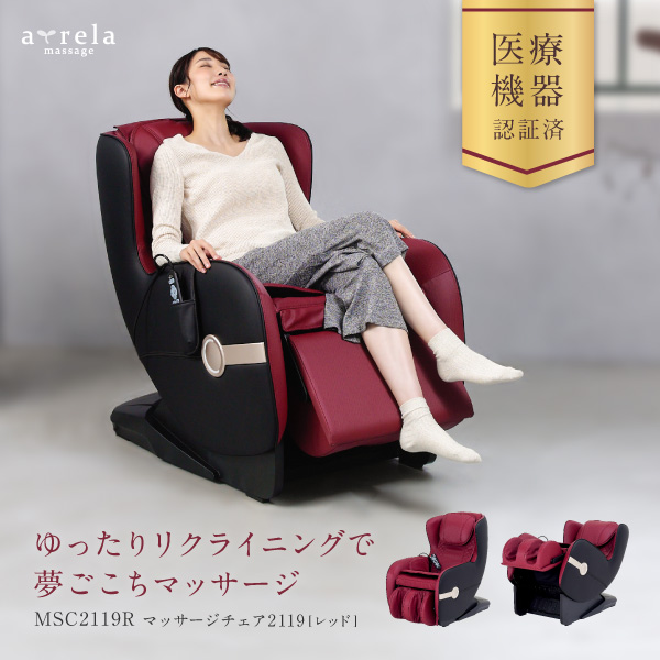 大型特殊便 マッサージチェア2119 マッサージ 背中 腰 太もも 沖縄・離島代引不可  MSC2119R アルインコ