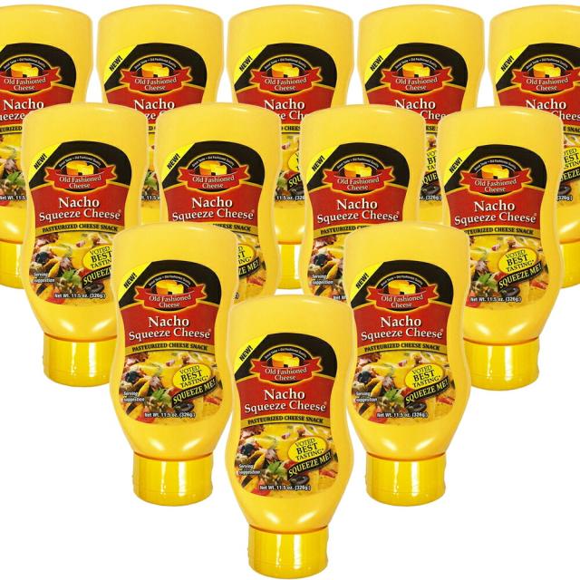 ナチョ スクイーズチーズ 326g 12本セット アメリカン ソースディップ 送料込み ホットドック フライドポテト チーズソース