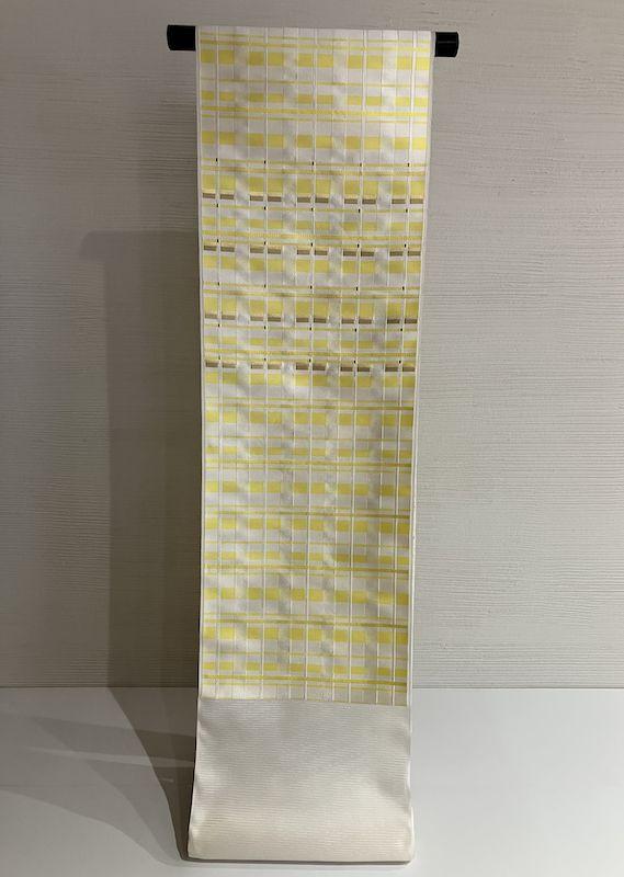 【名古屋帯】美術工芸 啓 押し本漆本金箔 九寸