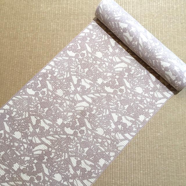 【夏正絹きもの】絹紅梅 東京松煙染