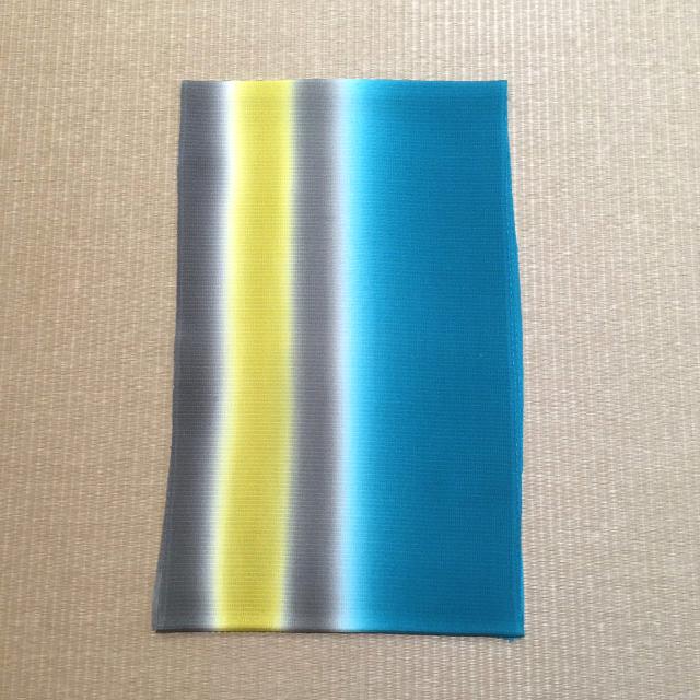 【帯揚】たて染ぼかし小格子三色 カジュアル