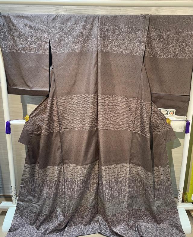 【紬】結城紬絵羽小紋　川村久太郎