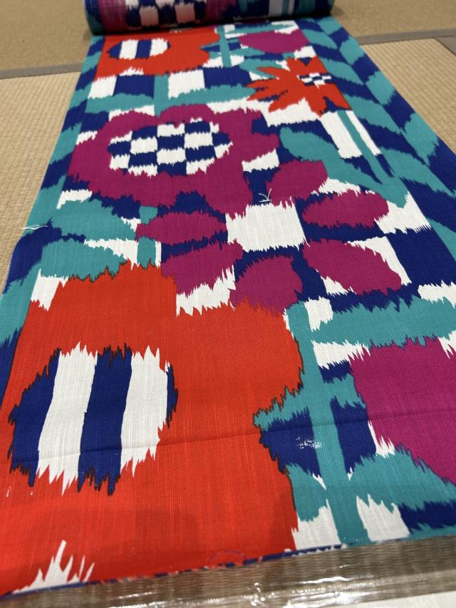 【ゆかた】SOU.SOU モノグラム調　ビビット