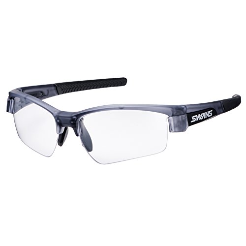 SWANS スワンズ スポーツ 調光 サングラス ライオンシン 紫外線で色が変わる LI SIN-0066 CSK マットクリアスモーク×ブラッ