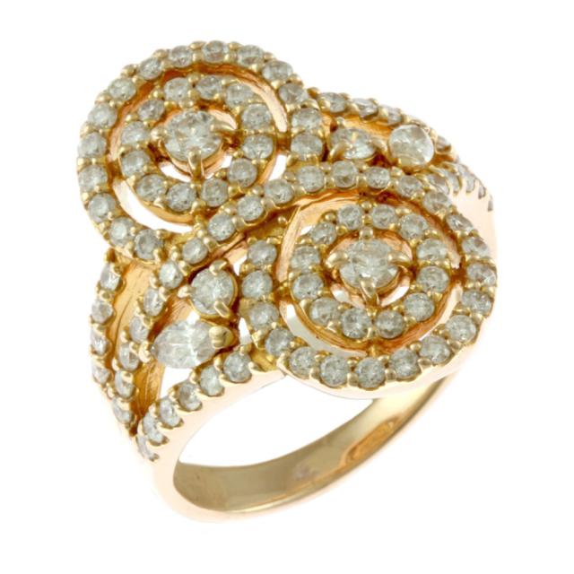 リング 指輪 9号 渦巻き 18金 K18ピンクゴールド ダイヤモンド 1.19ct レディース 中古 R&Kリサイクルキングの通販はau PAY マーケット - R＆Kリサイクルキング ...