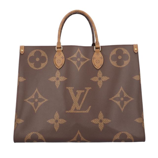 ルイヴィトン LOUIS VUITTON オンザゴーGM モノグラムジャイアント トートバッグ モノグラムキャンバス ブラウン レディース 中古 R&Kリサイクルキング