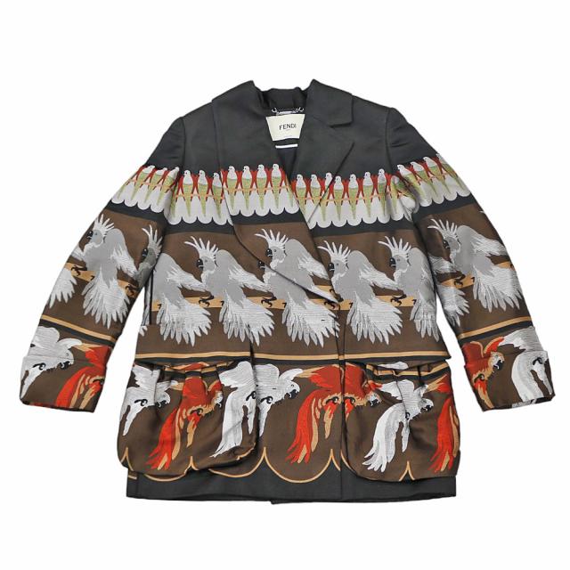フェンディ テーラードジャケット シルク FJ6632 A6YD レディース FENDI  中古  R&Kリサイクルキング