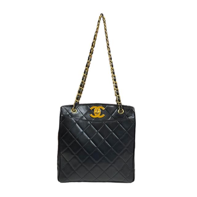 シャネル マトラッセ トートバッグ レザー ブラック レディース CHANEL  中古  R&Kリサイクルキング