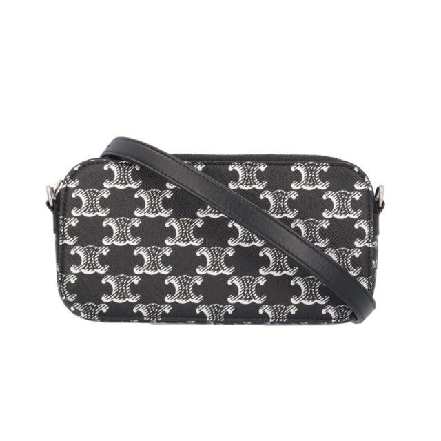 セリーヌ ホリゾンタルポーチ トリオンフ ショルダーバッグ PVC 10L272EV5.36SB ブラック レディース CELINE  中古  R&Kリサイクルキング