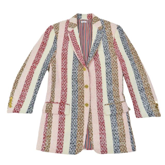 トムブラウン スポーツコートドレス ストライプ アイラッシュツイード その他アウター ウール FDS709A03972991 レディース THOM BROWNE  中古  R&Kリサイクルキング