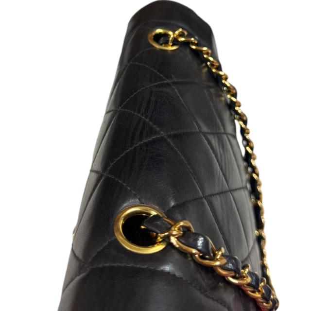 シャネル ダイアナ ショルダーバッグ ラムスキン ブラック レディース