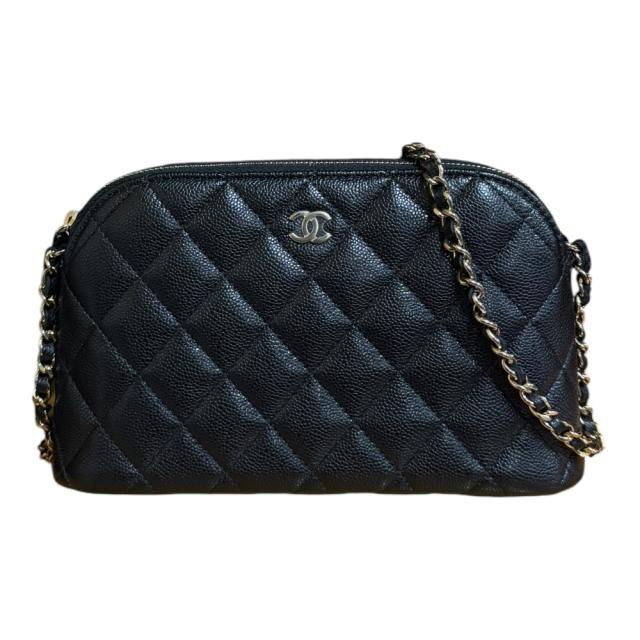 シャネル マトラッセ ショルダーバッグ キャビアスキン AP4016 ブラック レディース CHANEL  中古  R&Kリサイクルキング