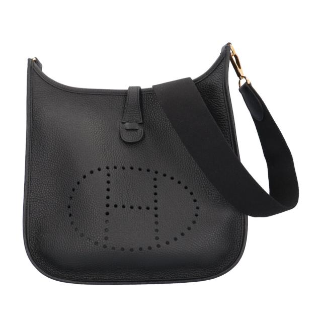 エルメス エブリンIII PM ショルダーバッグ レザー ブラック レディース HERMES  中古  R&Kリサイクルキング