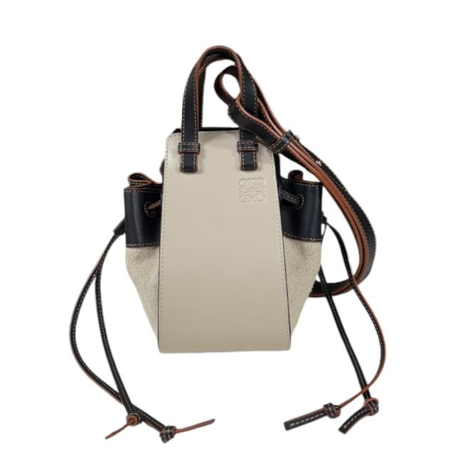 ロエベ ハンモックミニ ショルダーバッグ レザー 314.39.V07 ベージュ レディース LOEWE  中古 R&Kリサイクルキング