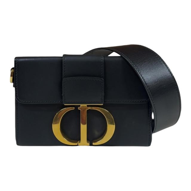 ディオール 30 モンテーニュ ショルダーバッグ レザー ブラック レディース Dior  中古 R&Kリサイクルキング