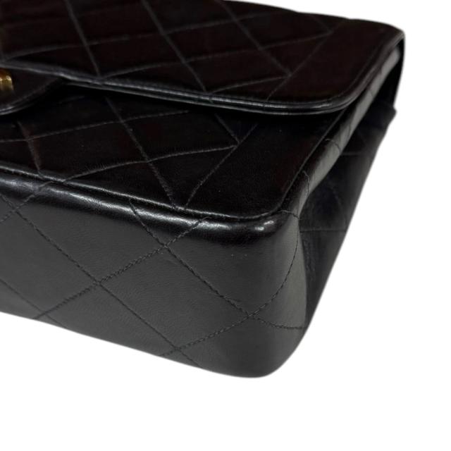 シャネル マトラッセ ショルダーバッグ ラムスキン ブラック