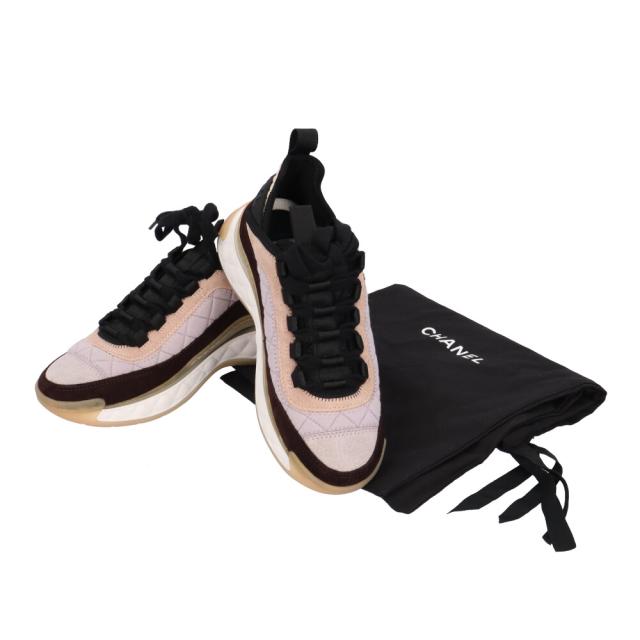 シャネル マトラッセ スニーカー スウェード G38501 レディース CHANEL  中古 R&Kリサイクルキング