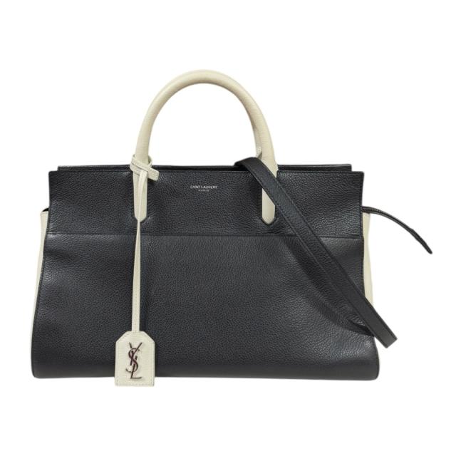 サンローラン カバ リヴ ゴーシュ ショルダーバッグ レザー 436620 ブラック レディース SAINT LAURENT  中古 R&Kリサイクルキング