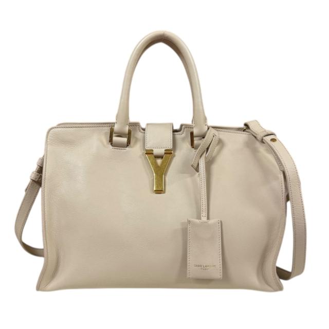 サンローラン プチバカス Yライン ショルダーバッグ レザー 311210 ベージュ レディース SAINT LAURENT  中古 R&Kリサイクルキング