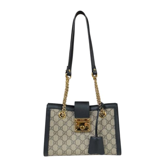 グッチ ミディアム トートバッグ GGスプリーム ショルダーバッグ GGスプリームキャンバス 498156 ベージュ レディース GUCCI  中古 R&Kリサイクルキング