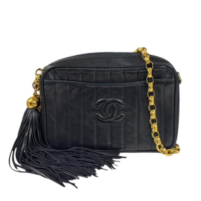 シャネル ショルダーバッグ ラムスキン ブラック レディース CHANEL  中古 R&Kリサイクルキング