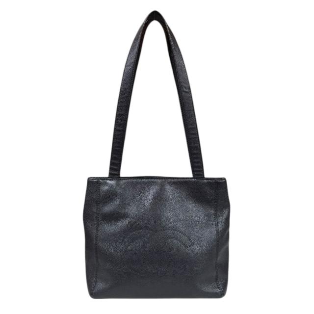 シャネル ココマーク ショルダーバッグ レザー ブラック レディース CHANEL  中古 R&Kリサイクルキング