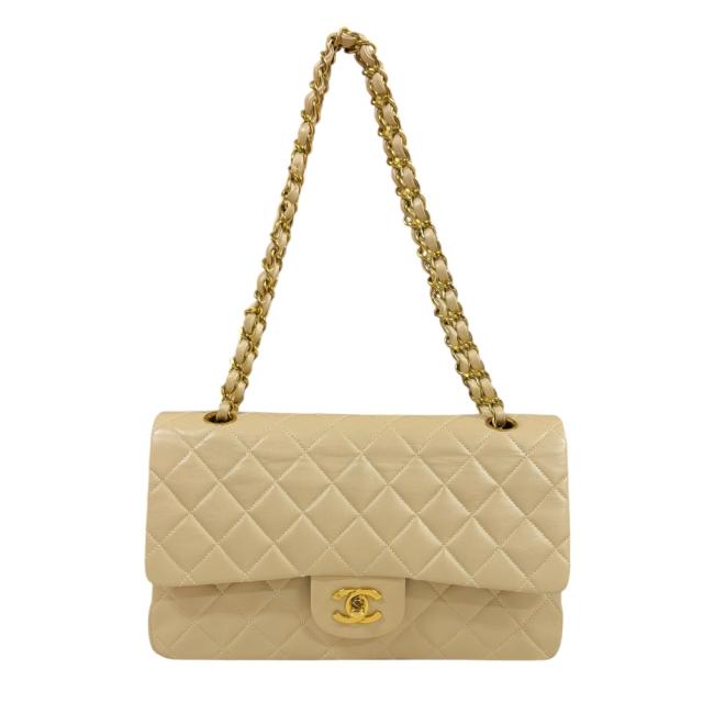 シャネル マトラッセ ショルダーバッグ ラムスキン A01112 ベージュ レディース CHANEL  中古 R&Kリサイクルキング