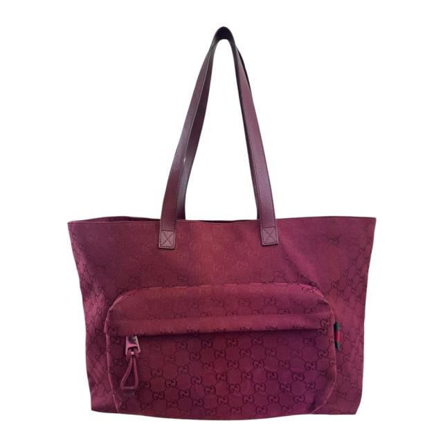グッチ トートバッグ GGキャンバス 802166 レッド レディース GUCCI  中古 R&Kリサイクルキング