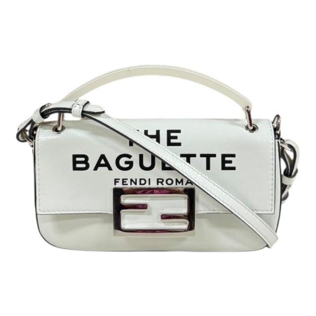 フェンディ バケットフォンポーチ ショルダーバッグ レザー 7AS142 ホワイト レディース FENDI  中古 R&Kリサイクルキング