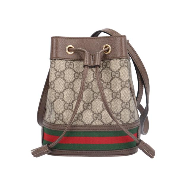 グッチ ミニバケット オフィディア ショルダーバッグ GGスプリームキャンバス 550620 ベージュ レディース GUCCI  中古 R&Kリサイクルキング