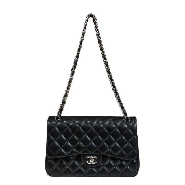 シャネル マトラッセ ショルダーバッグ ラムスキン A58600 ブラック レディース CHANEL  中古 R&Kリサイクルキング