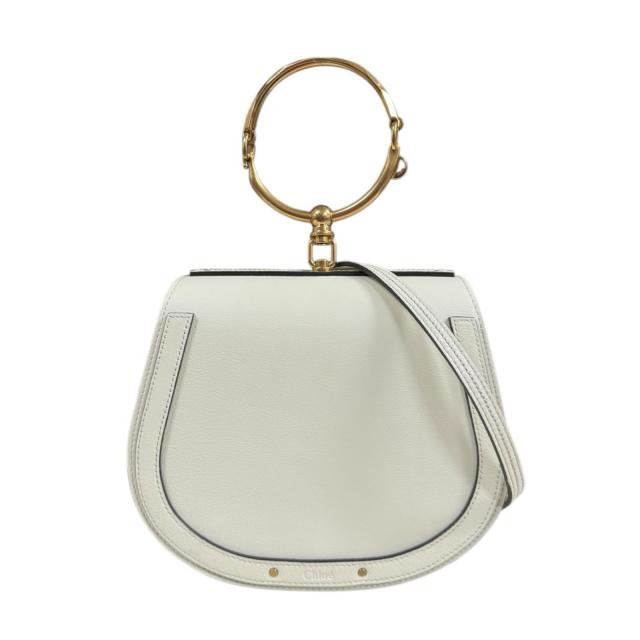 クロエ ナイル　ブレスレットバッグ ショルダーバッグ カーフ 3S1300-HEU ホワイト 01-18-68-65 レディース Chloe  中古 R&Kリサイクルキング